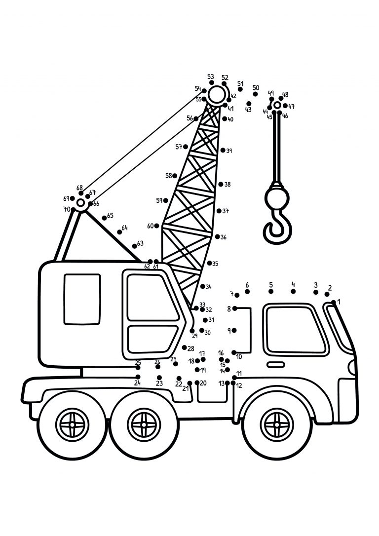 Crane Dot To Dot Sheet - Colouring Crafts