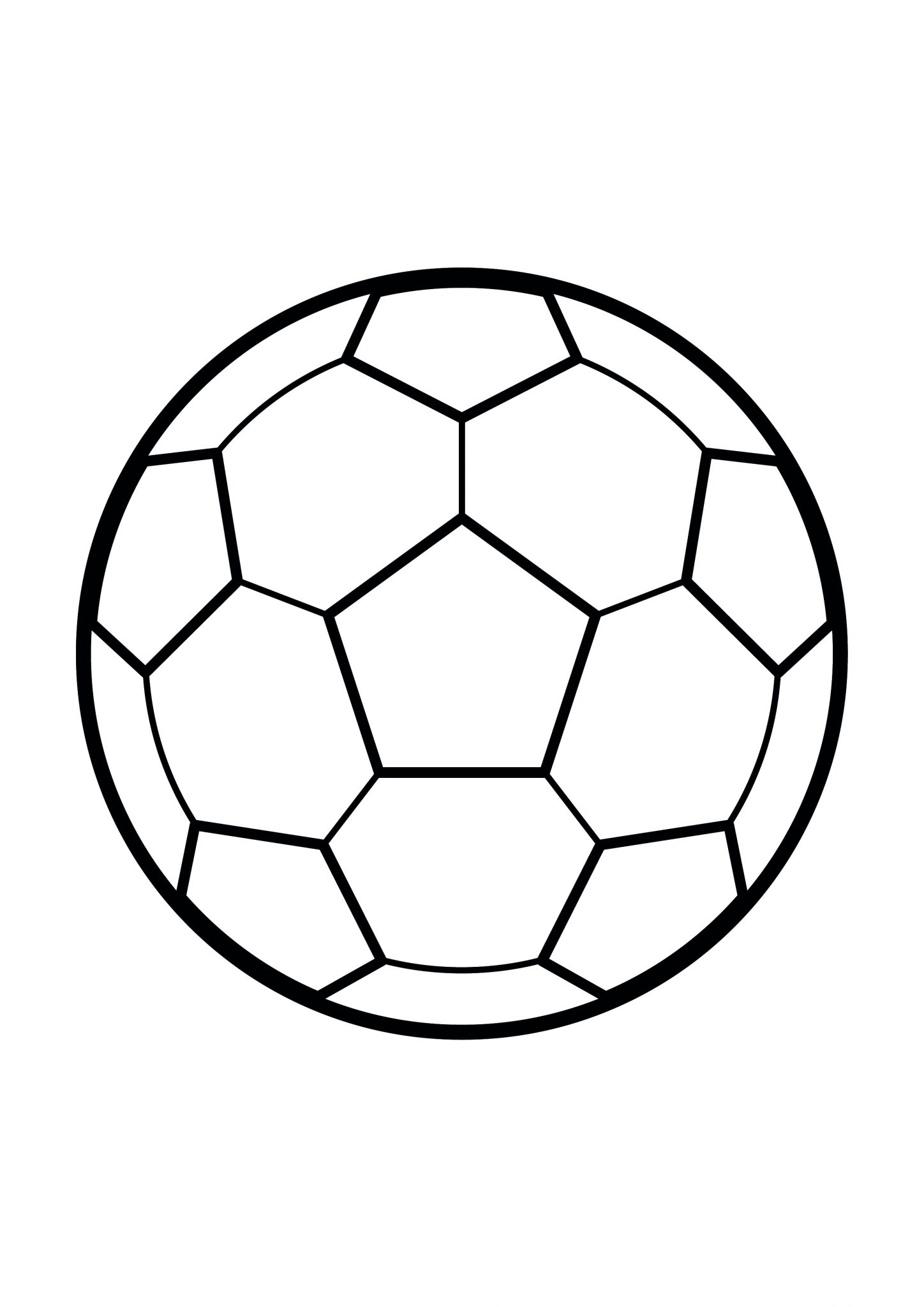 Simple Football Colouring Page - Colouring Crafts
