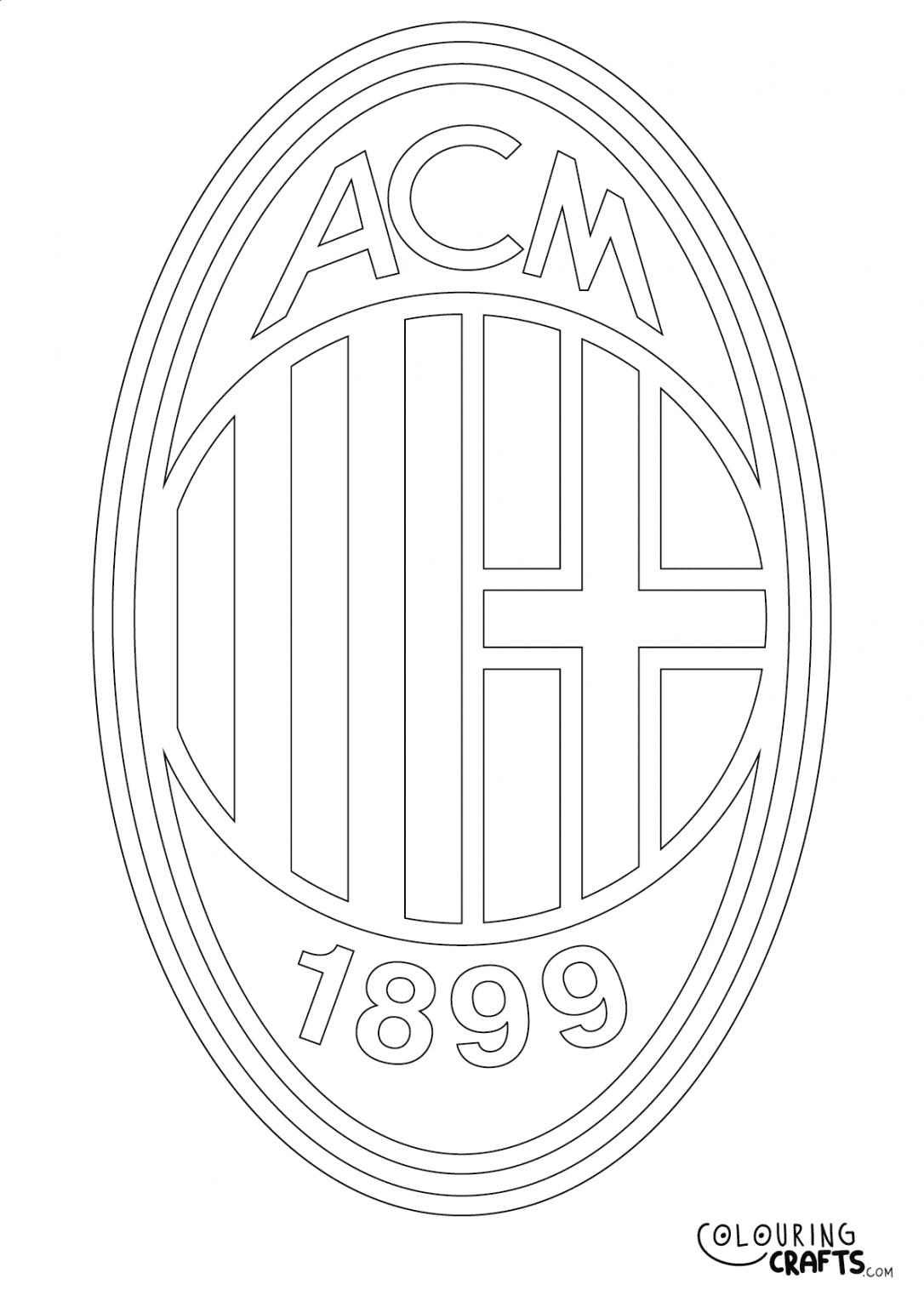 Free AC Milan Downloadable Colouring Pages - Colouring Crafts