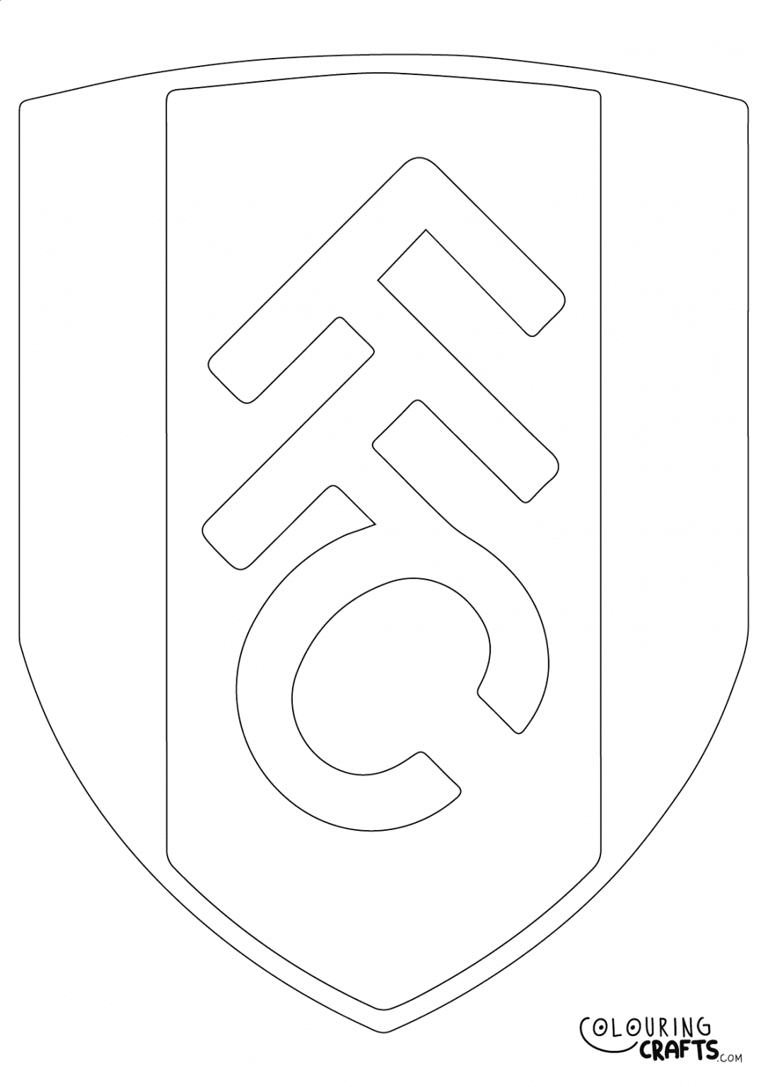 Fulham Badge Printable Colouring Page - Colouring Crafts