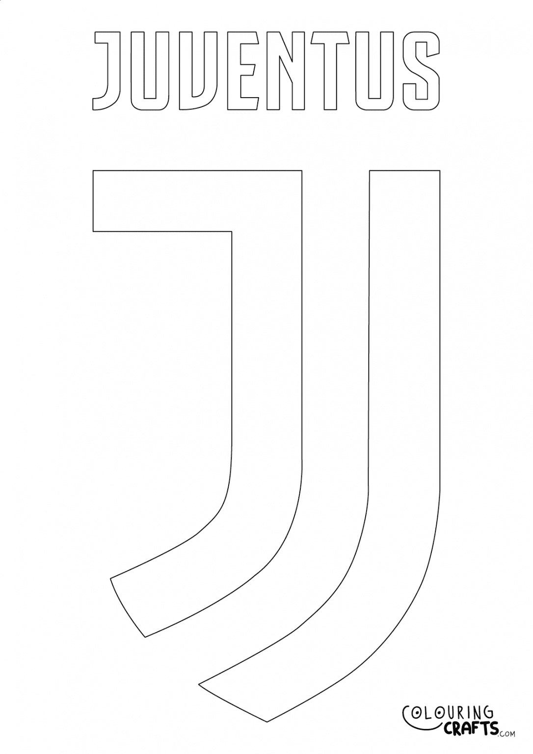 Juventus Badge Printable Colouring Page - Colouring Crafts