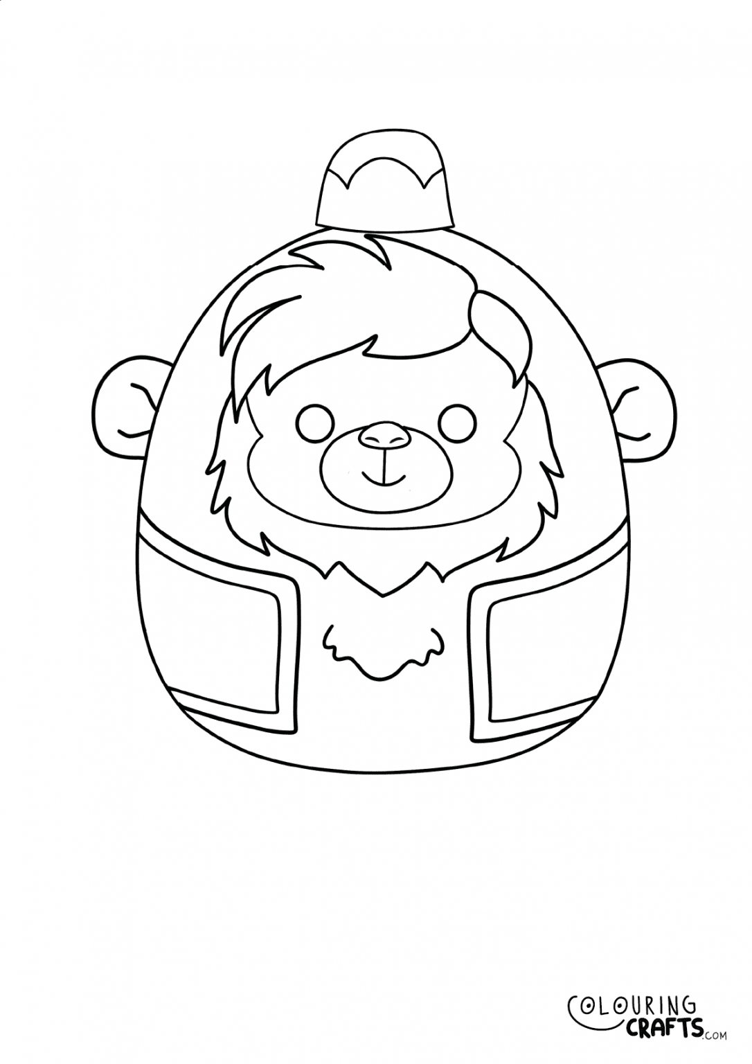 Aladdin Abu Squishmallows Printable Colouring Page - Colouring Crafts