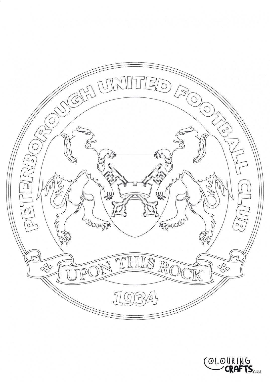 Peterborough United Badge Printable Colouring Page - Colouring Crafts