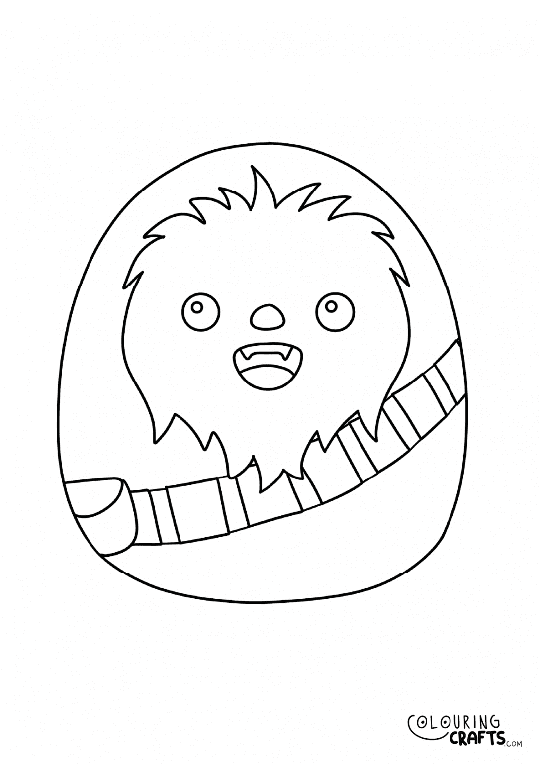 Star Wars Chewbacca Squishmallows Printable Colouring Page - Colouring ...
