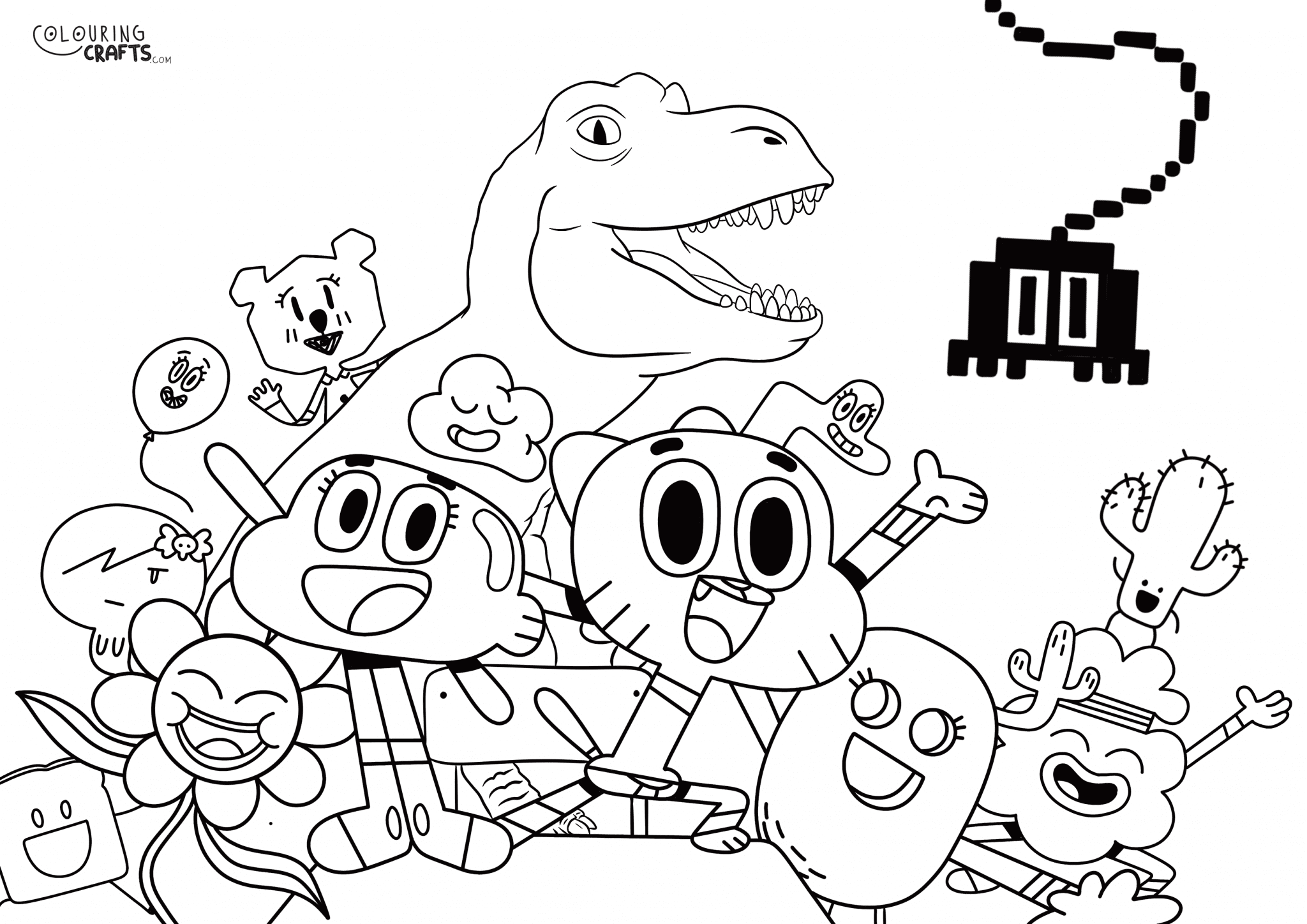Amazing World Of Gumball Colouring Page 1 - Colouring Crafts
