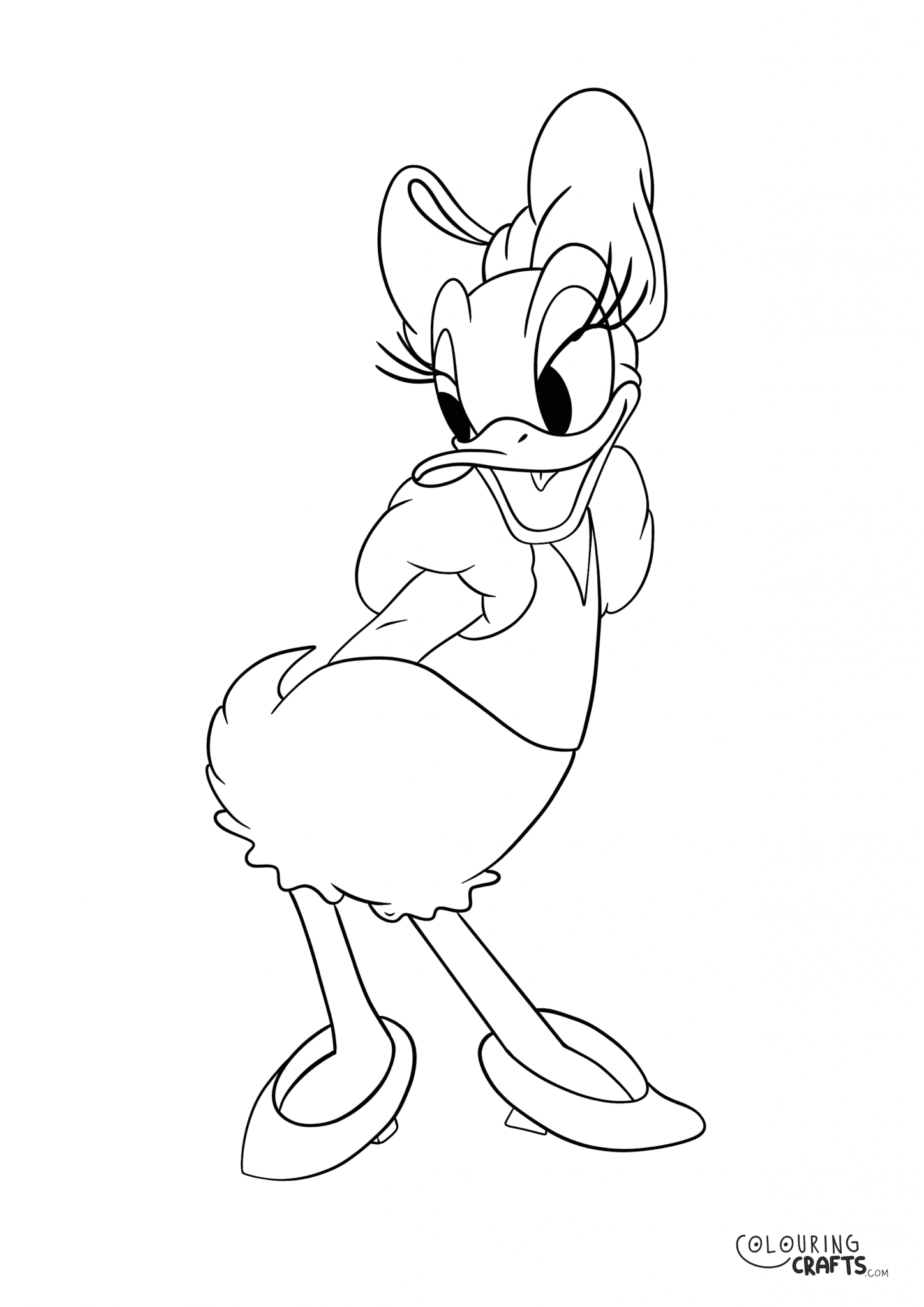 Daisy Duck Colouring Page - Colouring Crafts