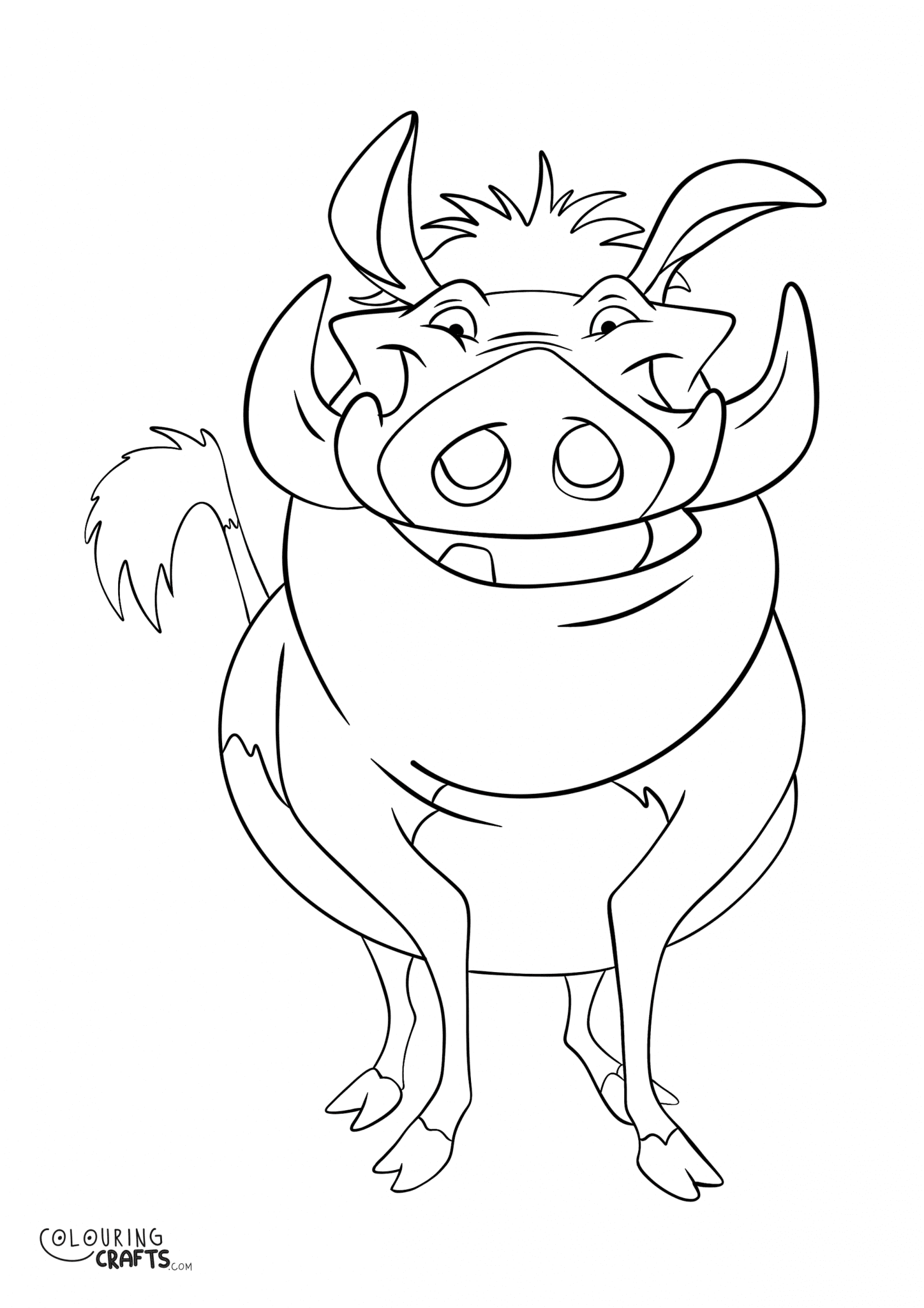 Pumba Lion King Colouring Page - Colouring Crafts